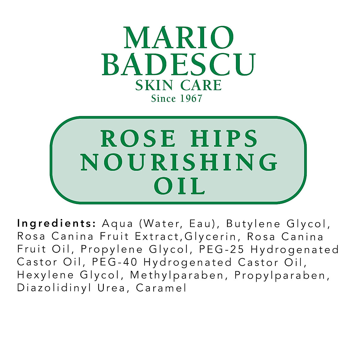 Mario Badescu Rose Hips Nourishing Oil for Combination, Dry and Sensitive Skin | Facial Oil that Moisturizes & Smoothes | Formulated with Rosehip Extract & Castor Oil| 1 FL OZ (Pack of 1)