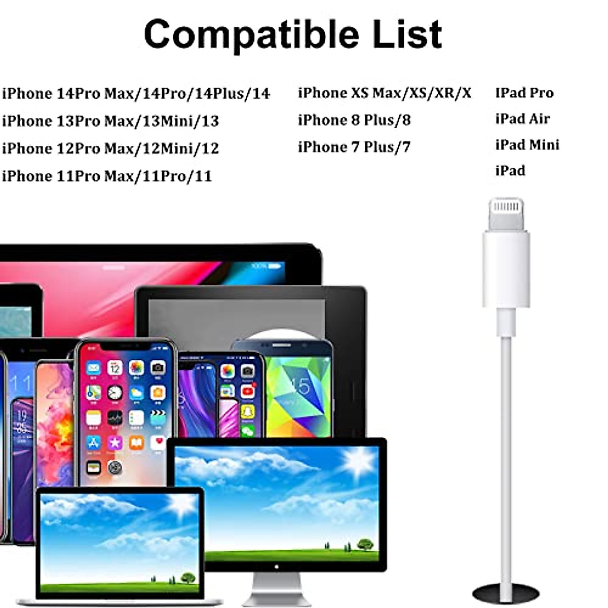 2 Pack Wired Earbuds/iPhone Headphones Wired/Earphones with Lightning Connector [MFi Certified] with Microphone and Volume Control Compatible with iPhone 14/13/12/11/X/8/7-Support All iOS