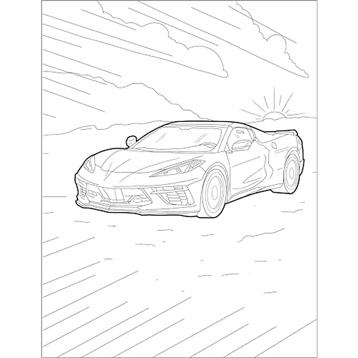 Coloring Book for Kids: Cool Cars & Trucks
