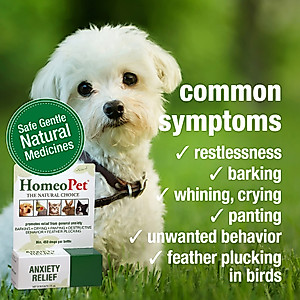 HomeoPet Anxiety Relief Medicine for Pets, Natural Anxiety Relief for Dogs and Cats, Cat and Dog Calming Medicine, 15 Milliliters
