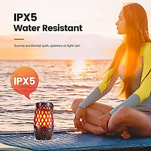 Outdoor Bluetooth Speaker, Gifts for Men Women, Hot Tub Accessories, LED Atmosphere Speaker Portable Waterproof Party Speaker, BT5.0, Electronic Gadgets, Wall Mount&Hook&Stake,