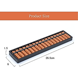 Abacus Soroban 17 Digits Rods Chinese Japanese Abacus Calculator Educational Tools Abacus Counting Tool for Adults, Kids