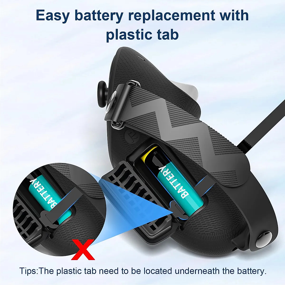 OURVR Controller Grips Cover For Quest 3S/Quest 3, with Knuckle Straps and Battery Opening design, Grips Cover VR Accessories Compatible with Meta Quest 3 (Not fit official charging dock)