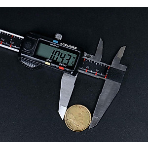 Accusize Industrial Tools 0-8'' / 0-200 mm Elctronic Digital Caliper with Extra Large Screen, Left-Hand, 0.0005''/0.01 mm Resolution, Ab11-L108