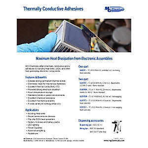 MG Chemicals 8329TCS Thermal Conductive Adhesive, Slow Cure, 15 g, 2 Dispeners, 8329TCS-6ML, 6 mL Kit,Dark Grey