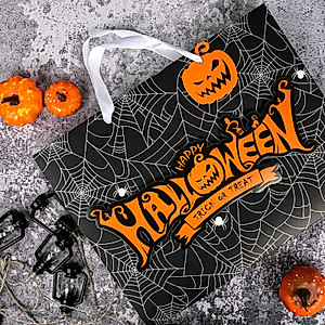 Loveinside Halloween Medium Gift Bags with Tissue Paper and Tag for Holiday, Party - 13" x 5" x 10", 1 Pcs - Black