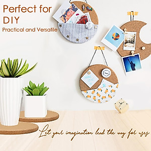 6 Pack Cork Trivets for Hot Dishes, 8" High-Density Thick Cork Trivets for Hot Pots and Pans, Heat Resistant Cork Hot Pads for Kitchen, Multifunctional Corkboard for Cork Plant Coasters and DIY Crafts