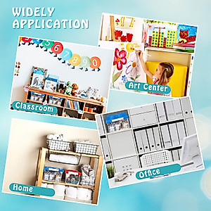 Tanlade 2 Pieces Plastic Organizer Box Clear Stackable Toy Organizer Bins with Lid, Large and Small Brick Shaped Storage Containers Toy Chest for Building Brick Small Dolls Toys Kids (Blue, Red)