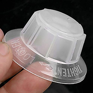 dPois 3 Leaves Plastic Fan Blade Replacement for Standing Pedestal Fan Table Fanner General Accessories White with Fan Nut 16 Inch