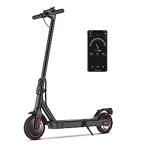 iScooter i9 Electric Scooter Adults and Teenages, 15.6 MPH, 18 Miles Range, 8.5'' Solid Tires, 350W Foldable and Cruise Control Escooter with Double Braking System and APP