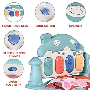 WYSWYG Baby Play Mat Baby Play Gym Activity Mat Piano Gym Activity Center for Baby Toys for Infants and Toddlers 0-6-12 Months
