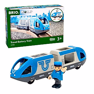 BRIO World - 33506 Travel Battery Train | 3-Piece, Battery-Operated Toy Train Set | Ideal for Kids Ages 3 and Up | Compatible with All BRIO Train Sets