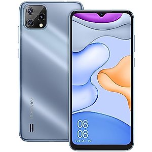 Blackview Unlocked Cell Phones A55, 4G Dual Sim Phones Unlocked, Android Phone, 3GB+16GB ROM Smartphone, Face ID, 3 Card Slots,4780mAh Battery, T-Mobile AT&T Phone Unlocked 6.5" HD+Large Screen