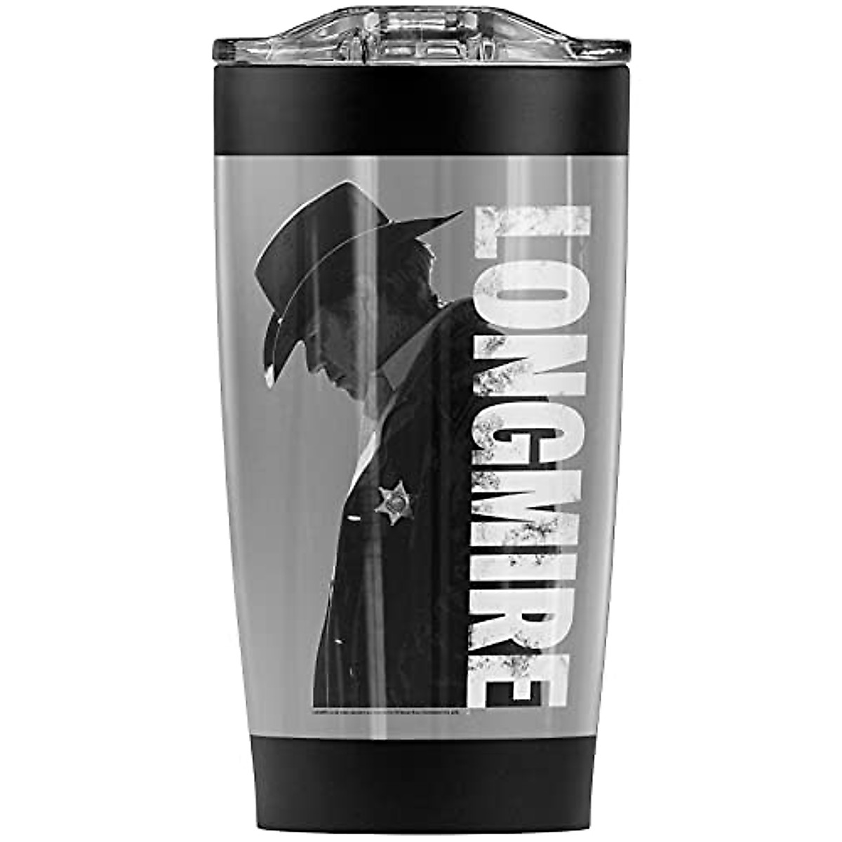 Longmire Profile Stainless Steel Tumbler 20 oz Coffee Travel Mug/Cup, Vacuum Insulated & Double Wall with Leakproof Sliding Lid | Great for Hot Drinks and Cold Beverages