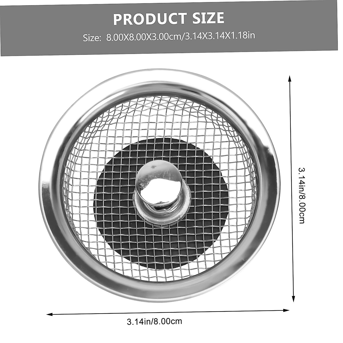 OSALADI 6 Pcs Filter Net Floor Drainer Floor Drain Filter Sink Food Strainer Mesh Strainer Kitchen Sink Strainer Bathtub Drain Cover Stopper Drain Stainless Steel Take a Bath