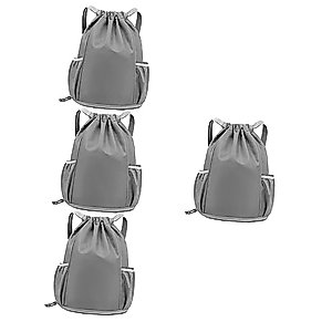 VALICLUD 4pcs travel bag basketball bag Drawstring Bag with Shoes Compartment Sports Backpack gym bag for men shoes organizer Drawstring Sports Bag Men's bag adjustable man nylon