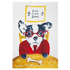 MU Kitchen Staple Designer Print Kitchen Towel, Multiple Designs, Live, Love, Bark