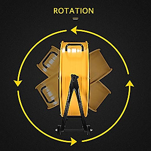 Heavy Duty Metal Industrial Drum Fan, 3 Speed Floor Fan for Warehouse, Workshop, Factory and Basement - High Velocity, Yellow