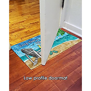 Toland Home Garden Happy Hour Beach 18 x 30 Inch Decorative Tropical Floor Mat Cocktail Doormat - 800401