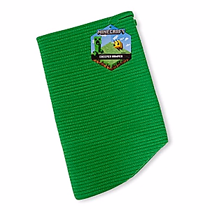 Minecraft Green Creeper Woven Cotton Rope Hamper Storage Basket For Laundry, Dirty Clothes Organizer