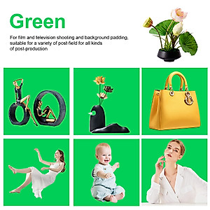 Small Green Screen Backdrops Photo Background for Photography, PULUZ 3.3ft×6.6ft Cloth Greenscreen Background Kit Washable Curtain with 4 Clamps for Photoshoot YouTube Video Recording