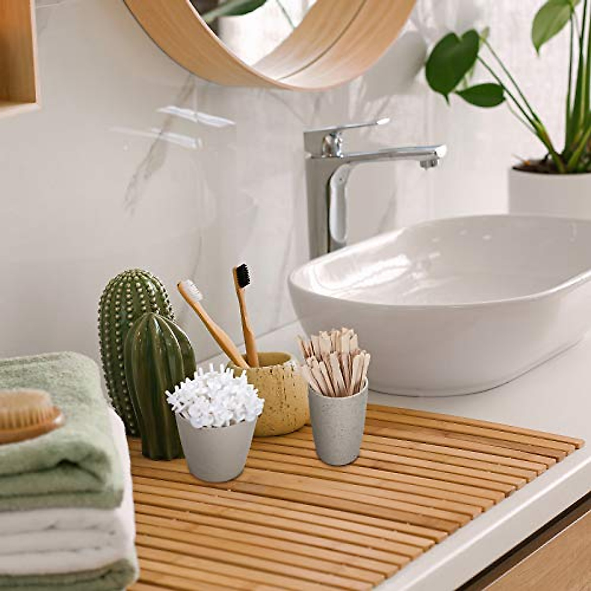 250 Pieces Wax Applicator Sticks Wood Craft Sticks for Hair Removal Eyebrow Wood Spatulas Applicator Large Small Wooden Waxing Sticks and 50 Pieces Nose Wax Applicators Sticks for Nose Hair Removal