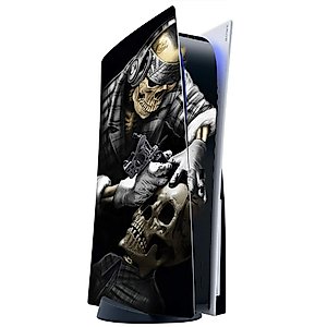ITS A Skin Skins Compatible with Sony Playstation 5 Console Disc Edition - Protective Decal Overlay Stickers wrap Cover - Skeleton Tattooer