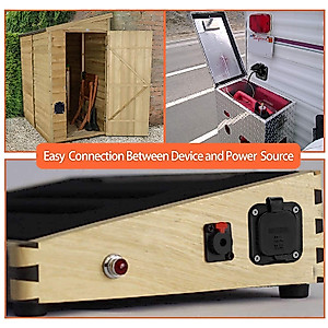 WELLUCK 30 Amp Generator Power Inlet Box, NEMA 3R Power Inlet Box Bundle with 15 Amp Flanged Inlet 125V, NEMA 5-15 RV Shore Power Inlet Plug