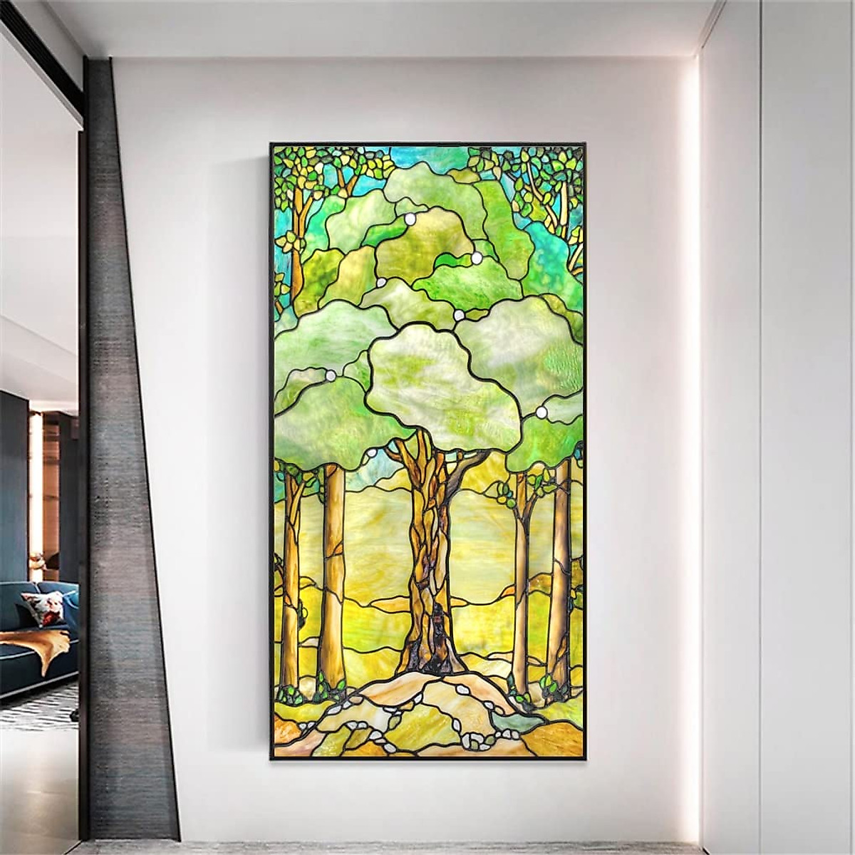 Glass Window Film Privacy Windows Film Decorative Stained Glass Window Stickers No Glue Static Cling Frosted Window Cling Window Privacy Film (Color : 80x100cm WxH)