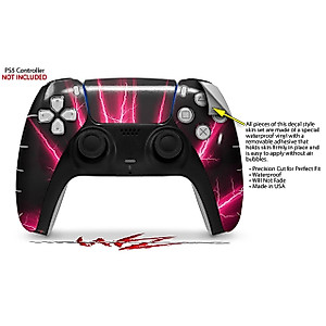 WraptorSkinz Skin Wrap compatible with Sony PS5 DualSense Controller Lightning Pink (CONTROLLER NOT INCLUDED)
