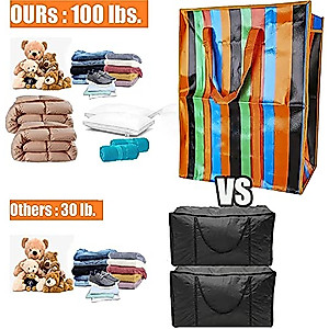 Heavy Duty Extra Large Storage Bags, DOLLARRICH Moving Bag, Patio Cushion Storage Bag, Storage Totes for Moving Supplies, College Dorm Essentials, Bedroom Closet, Clothes Storage Bins, Alternative to Moving Box, Storage Containers, Christmas Tree Storage