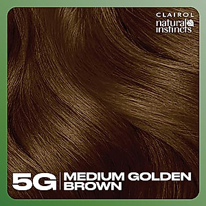 Clairol Natural Instincts Demi-Permanent Hair Dye, 5G Medium Golden Brown Hair Color, Pack of 1