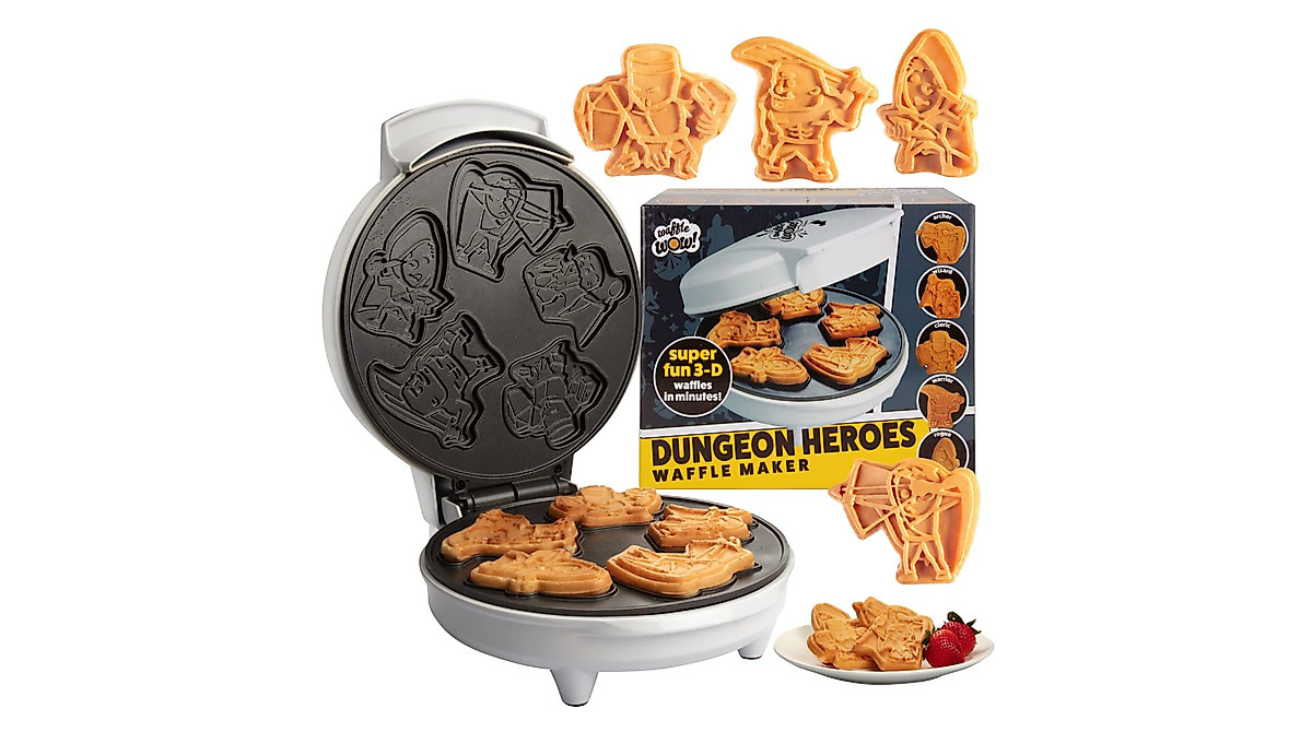 Dungeon Heroes Electric Waffle Maker - Fun Breakfast Treat