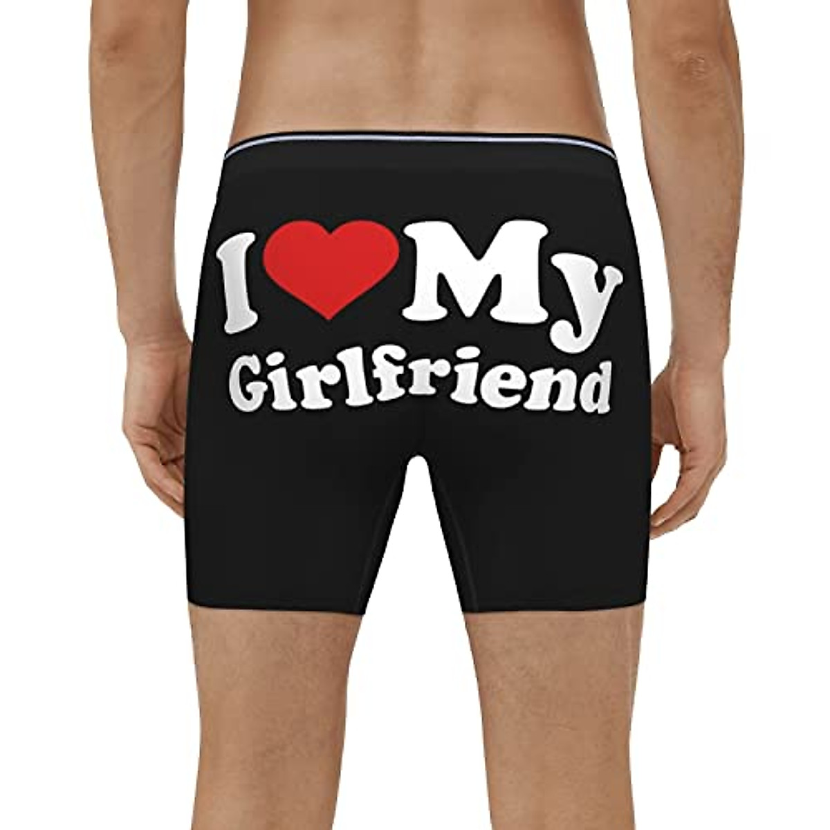 CENTUKE I Love My Girlfriend funny I Heart My Girlfriend Gifts For Men Boys Boyfriend Men’s Underwear Boxer Briefs Underwear for Men Black