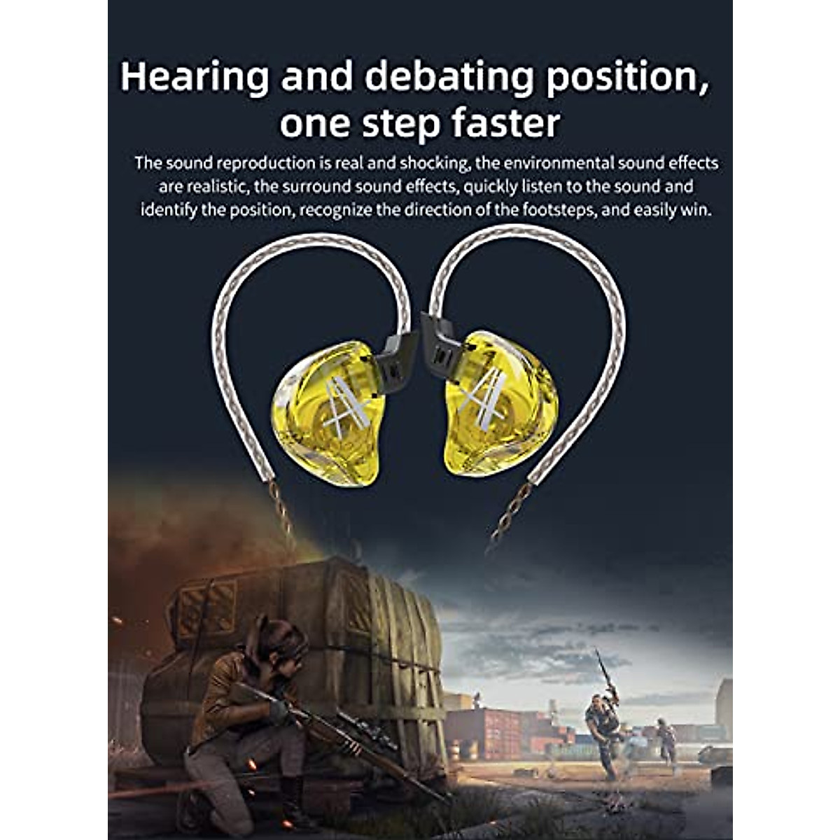 CCA-CA2 Custom-made Subwoofer in-Ear Earphones, HiFI Stereo Lightweight Noise Isolating Sport IEM Wired Headphones/Earbuds/Headsets with Detachable Cable (without Mic, Pomegranate red)