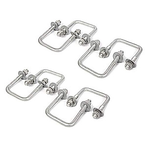 MEILIANJIA (8) Boat Trailer U-Bolt Galvanized Square 1/2" Dia x 3 1/16" x4 5/16"