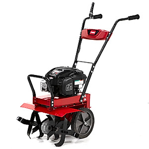 Toro Full Size Front Tine Tiller, 163cc Briggs & Stratton 4-Cycle Engine, Adjustable Tilling Width Up to 21", Variable Wheel Settings, Model Number: 58602