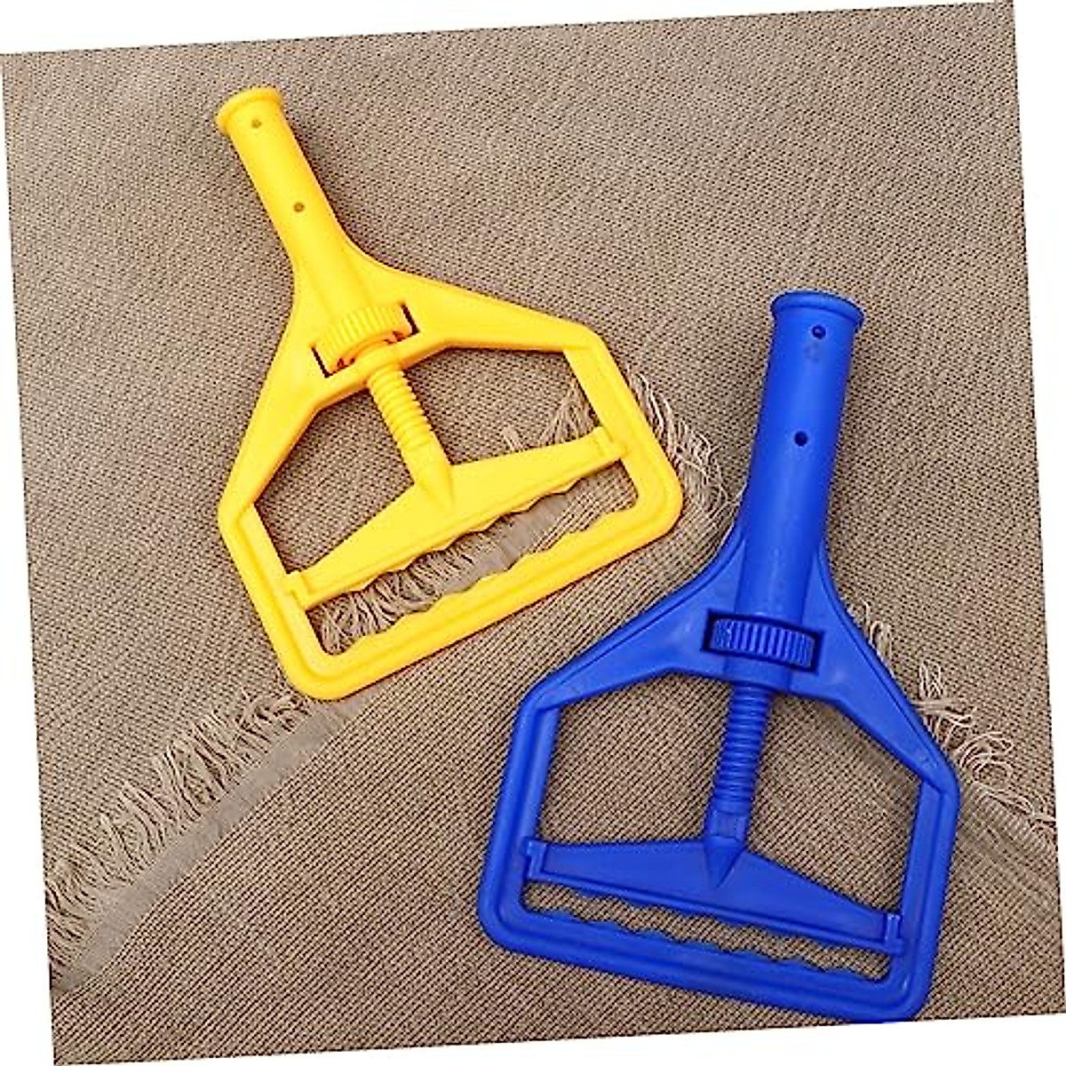 Mop Head 2pcs Commercial Microfiber Micro Fiber Mop Industrial Mop Commercial Mop Handle Mop and Bucket Plastic Roller Accessories Dragging Wet Mop