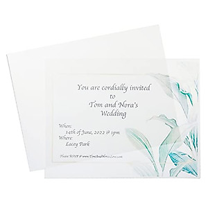 100 Sheets Printable Translucent Vellum Paper, Tracing Paper for Invitation , Sketching, 93gsm (8.5 x 11 in)