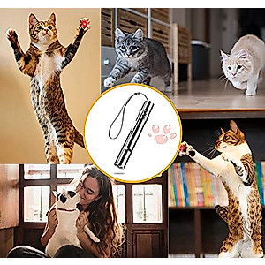 Cat Toys,Laser Pointer Cat Toy,Cat Pointer Toy,Long Range 7 Modes Lazer Projection Playpen for Kitten Outdoor Pet Chaser Tease Stick Training Exercise,USB RechargeSmall Laser Presentation Clicker Pen