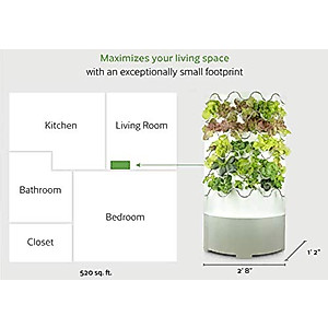 iHarvest Indoor Garden | Grow 30 Healthy Plants 30-50% Faster & Bigger in a Beautiful, Space Conscious Vertical Indoor Garden. No Chemicals or GMO's Needed.