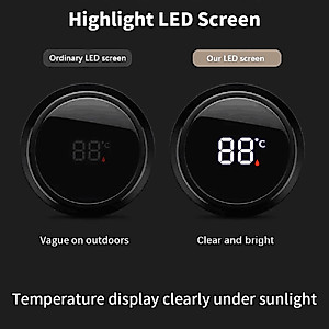 Coffee/Tea thermos, 21 Oz Smart Coffee bottle, LED Temperature Display Tea Infuser Bottle, Sports Water Bottle, Double Wall Vacuum Insulated Water Bottle, Stay Hot or Cold for 24 Hours