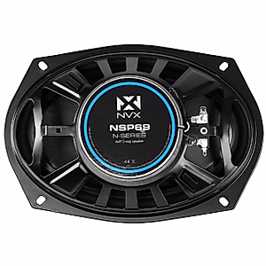 NVX® NSP69 6x9 Car Speakers, 900W Max, 300W RMS, 2-Way Coaxial w/Silk Dome Tweeters & Built-in X-Overs, Easy to Install in Cars/Trucks/Doors (Pair)