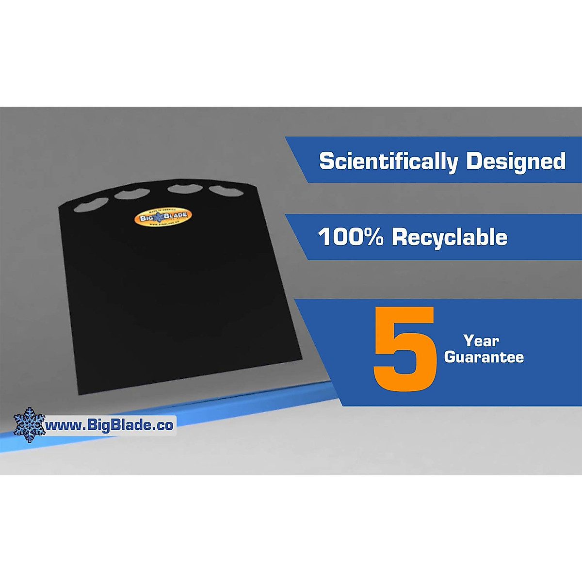 BigBlade Lightweight Easy to Use Snow Removal and Ice Scraper Tool (48 X 40 in)