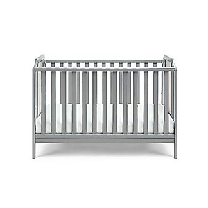 Suite Bebe Brees Convertible Island Crib in Gray and Vintage Birch, 53.5x37.5x30.5 Inch (Pack of 1)