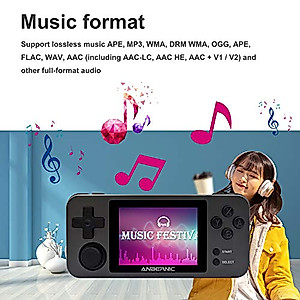RG280M Handheld Game Console , Retro Game Console OpenDingux Tony System , Free with 32G TF Card Built-in 2500 Classic Game Console 2.8 Inch IPS Screen Portable Video Game Console - Black