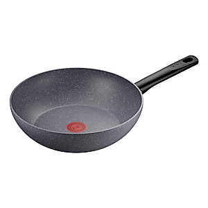Tefal Natural On Induction G2801902 28 cm Non-Stick Wok Pan, Exclusive, Lavinia Grey