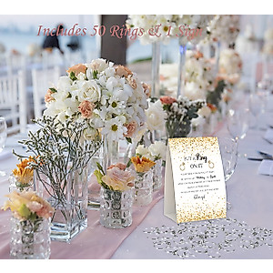 Put a Ring On It,Don't Say Bride or Wedding Game,Bridal Shower Games 50 Guests,Gold Confetti Bridal Shower Game,Engagement Party,Bachelorette Decorations for Party,Bridal Shower Favors-L12