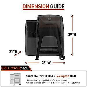 Arcedo Grill Cover Compatible for Pit Boss Lexington, 700FB, Z Grill 550B, Heavy Duty Waterproof Wood Pellet Grill Cover, All Weather Protection Outdoor BBQ Cover