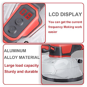 Tile Vibration Leveling Machine for Milwaukee M18 18V Battery, Cordless Tile Vibration Machine Installation Tool 150W Tiler Vibrator Tool with 8 Speed, Suction Cup, Digital Display (Tool only)